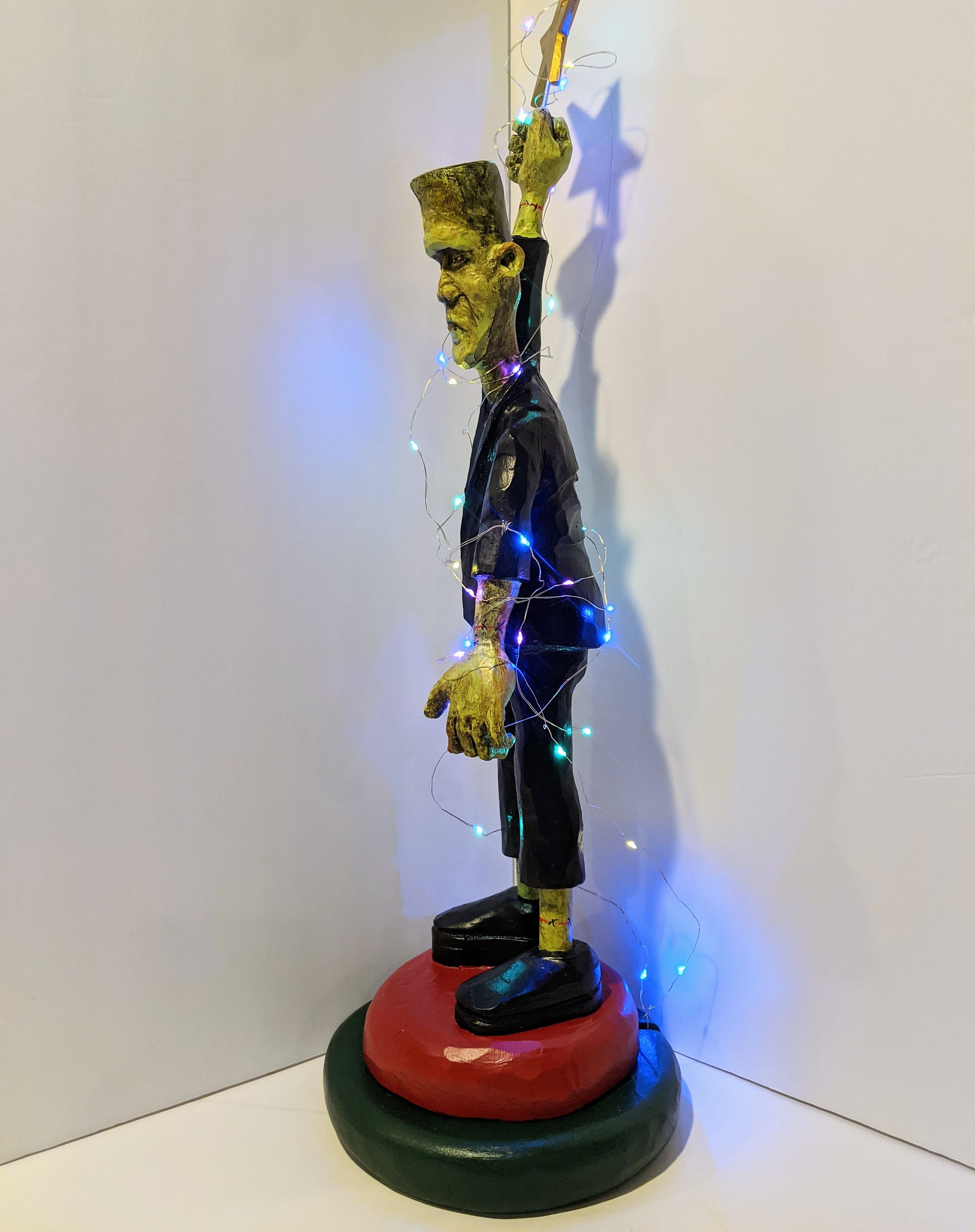 Frankenstein Christmas Tree Frankenstein Wood Carving Hand Carved ...