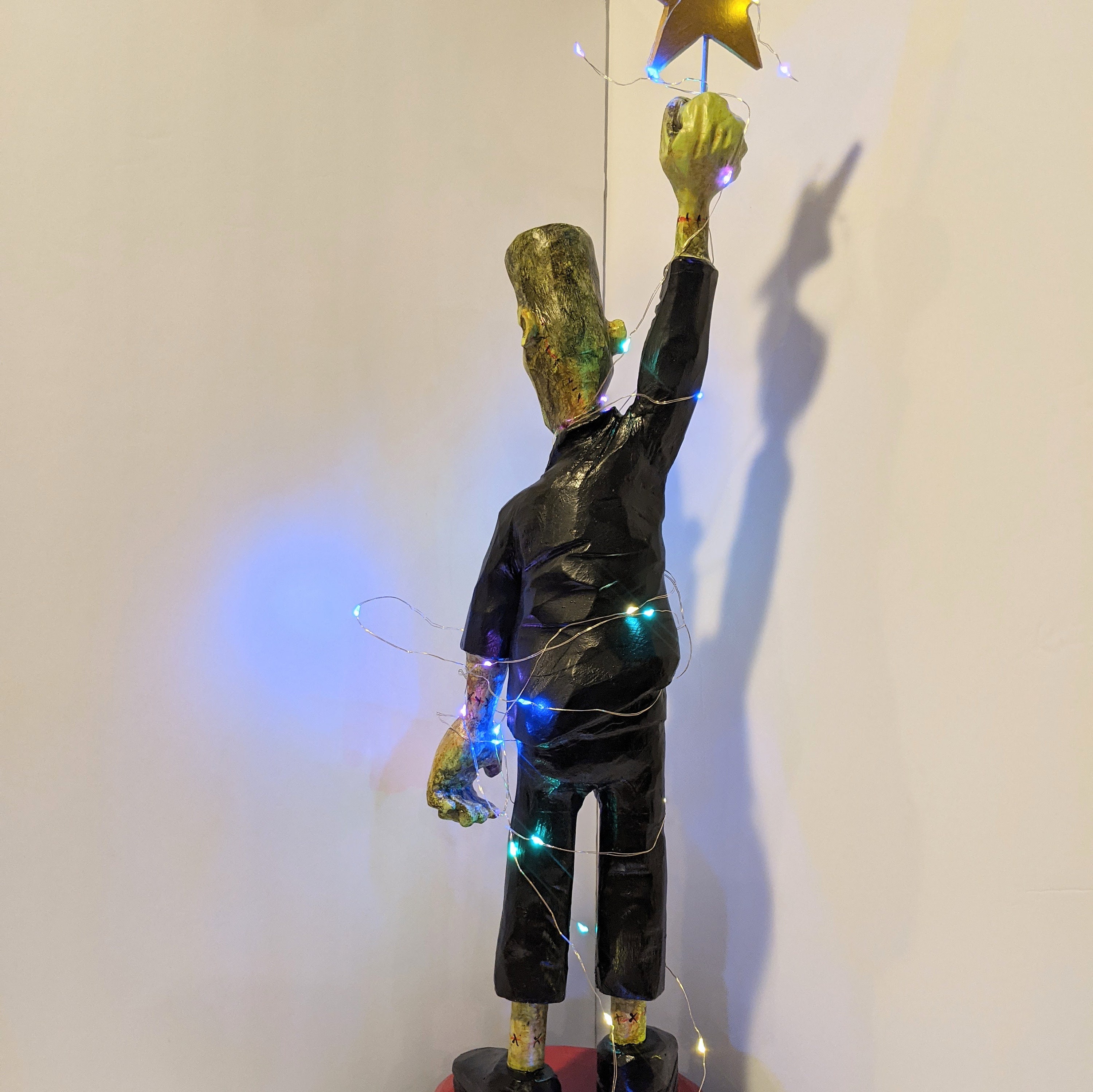 Frankenstein Christmas Tree Frankenstein Wood Carving Hand Carved ...