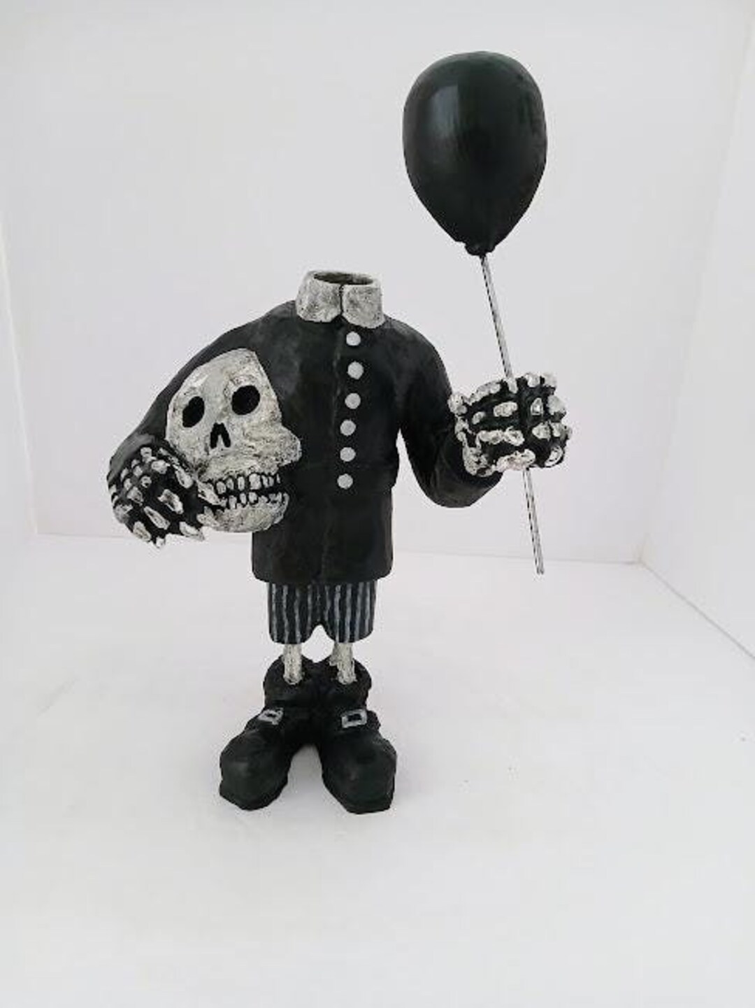 Hand Carved Skeleton Halloween Decor Wednesday Addams Inspired Skeleton ...