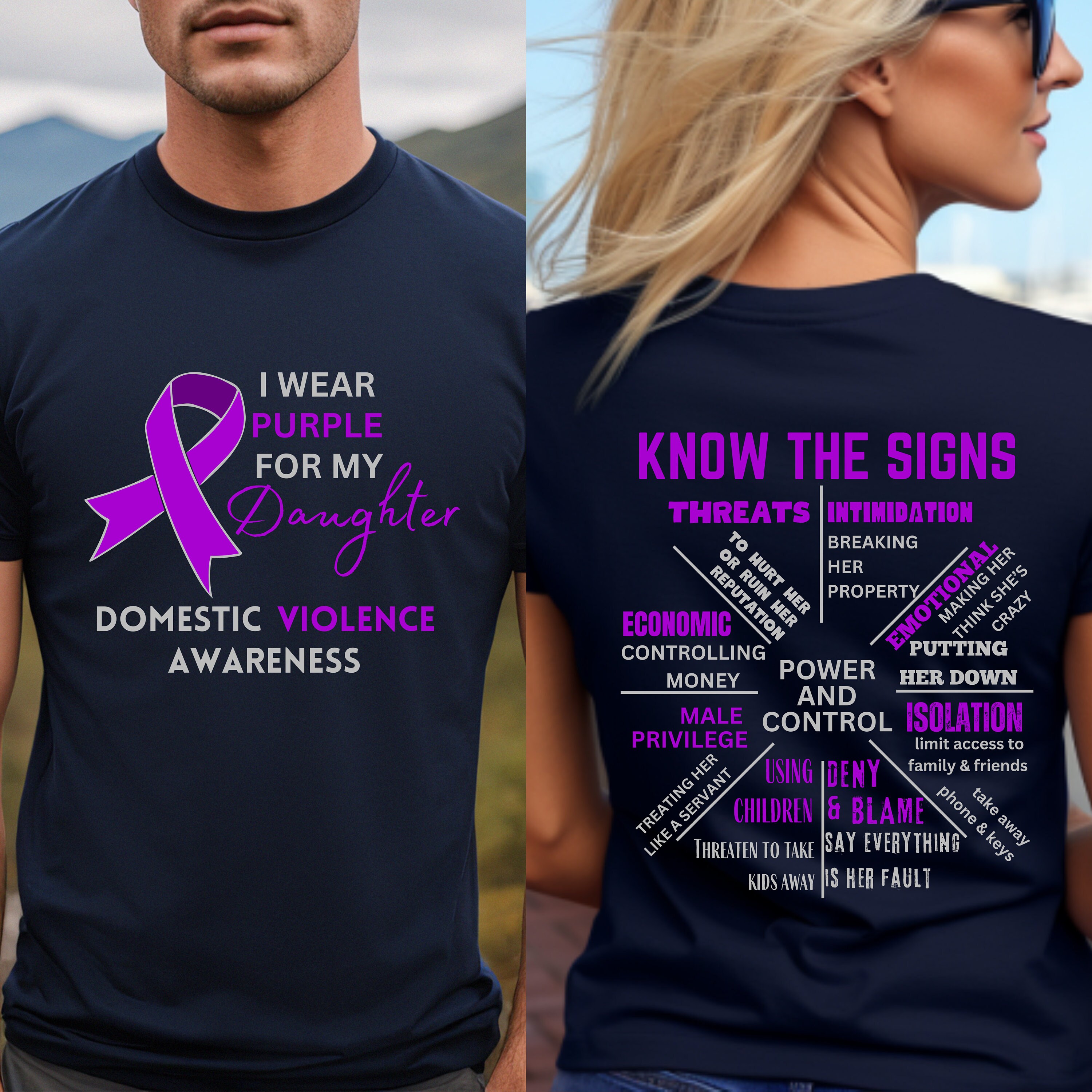 Domestic Violence Awareness Shirt for Women Spousal Abuse T Shirt ...