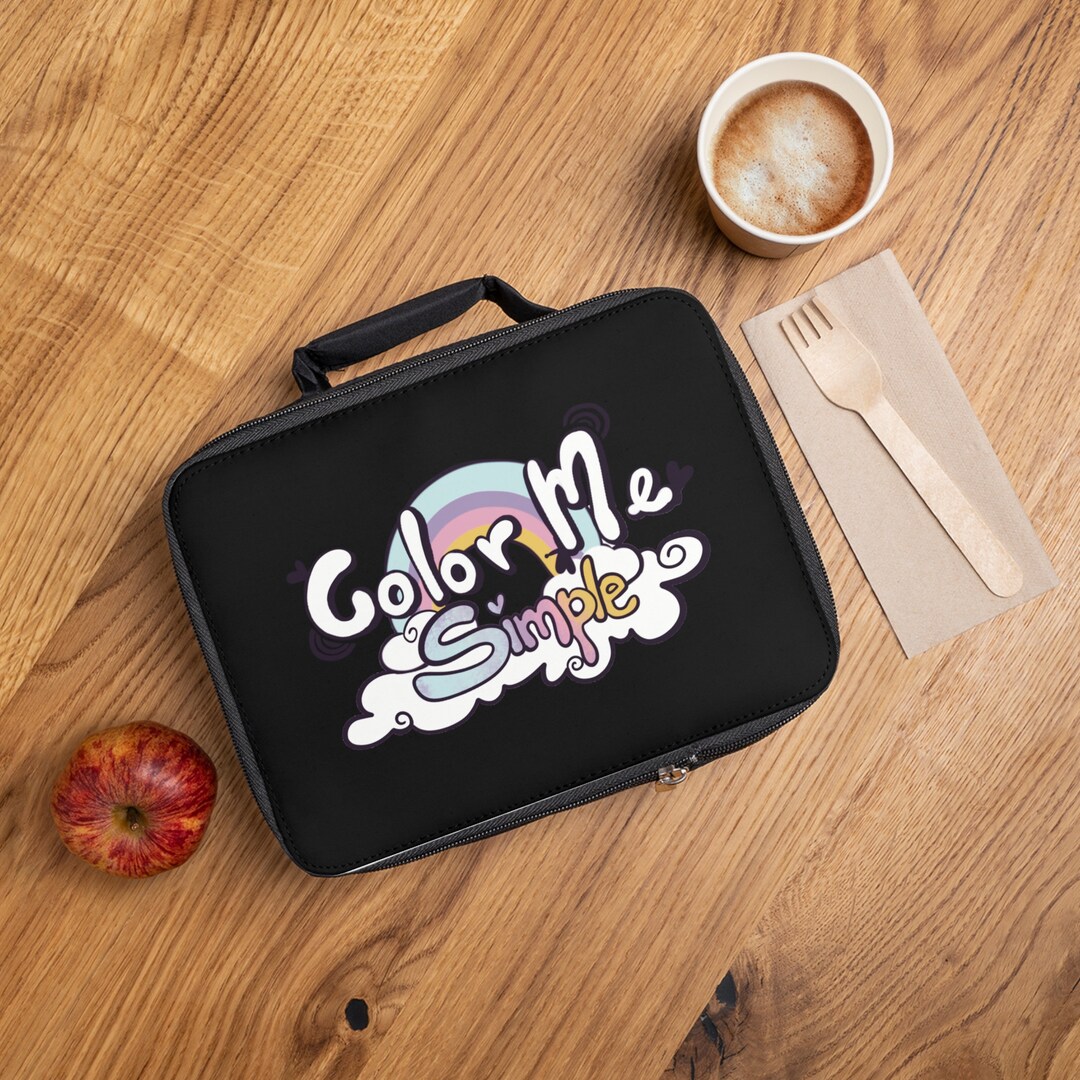 Color Me Simple: Black Lunch Bag - Etsy
