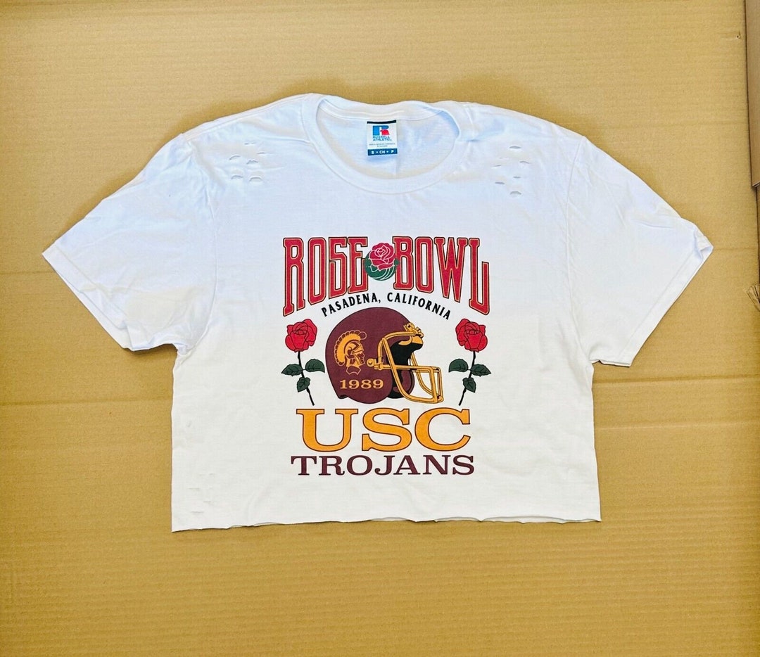 USC Trojans Rose Bowl Distressed Western Cute Crop Top, - Etsy