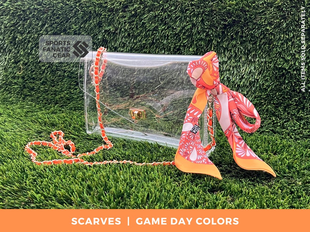 Scarf for Clear Stadium Bag Chic Game Day Scarf for Purse Hair Scarf ...