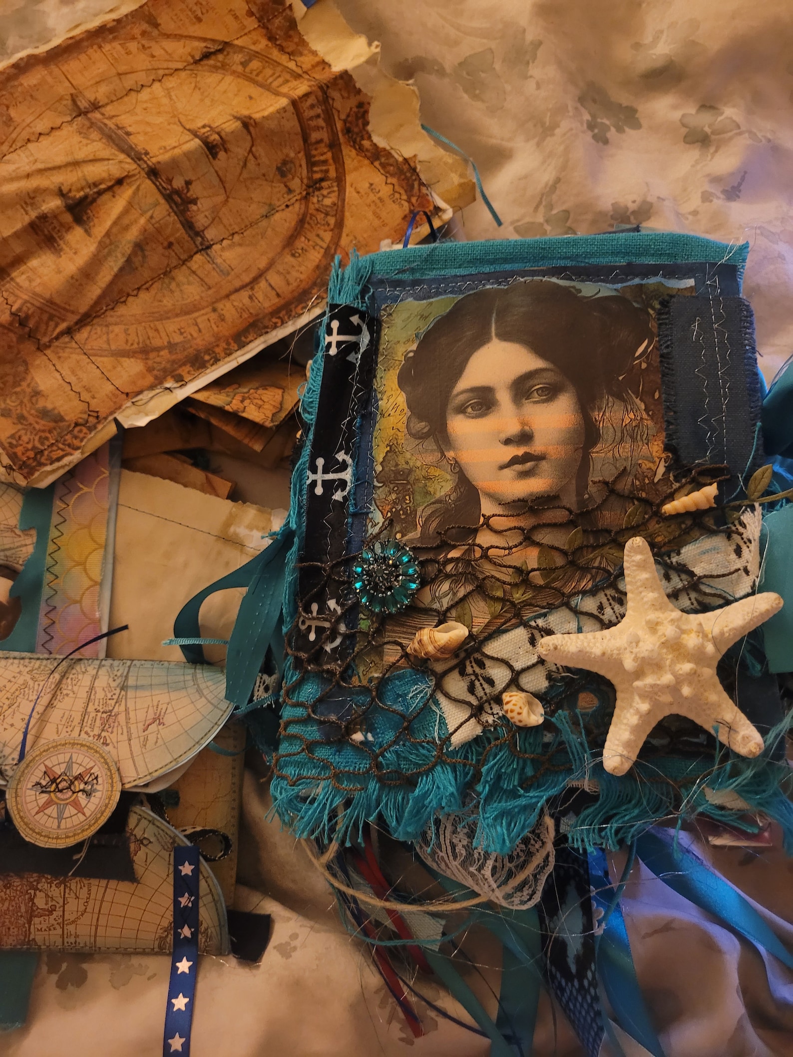 Nautical Mermaid Journal, Captains Journal Deep Sea Super Grungy Chunky ...