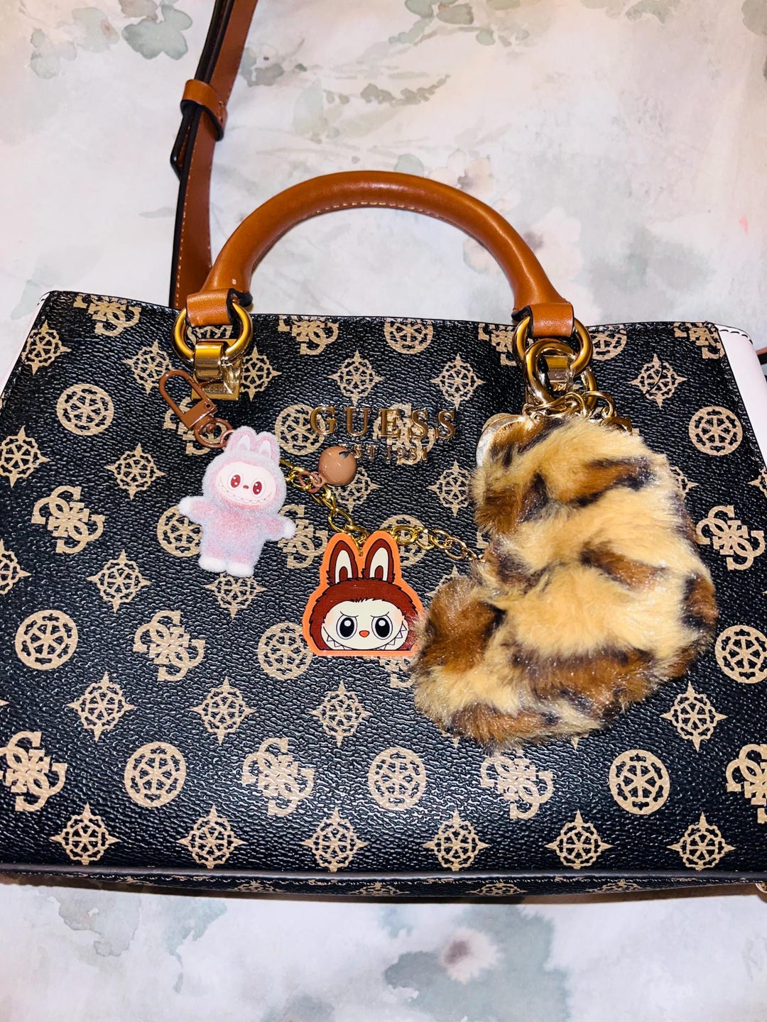 Pink Aesthetic Monsters #coquetteaesthetic Bag Charm, Pink Monster Bag ...