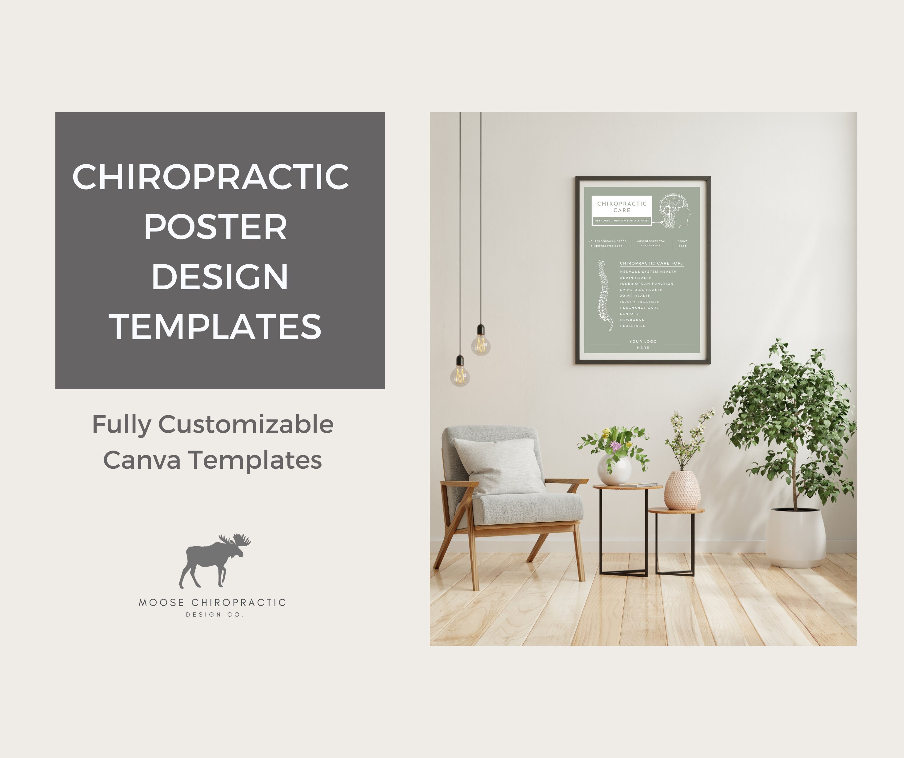 Chiropractic Templates for Office Posters, Merchandise, and More - Etsy