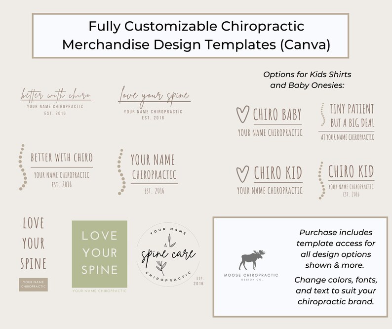 Chiropractic Templates for Office Posters, Merchandise, and More - Etsy