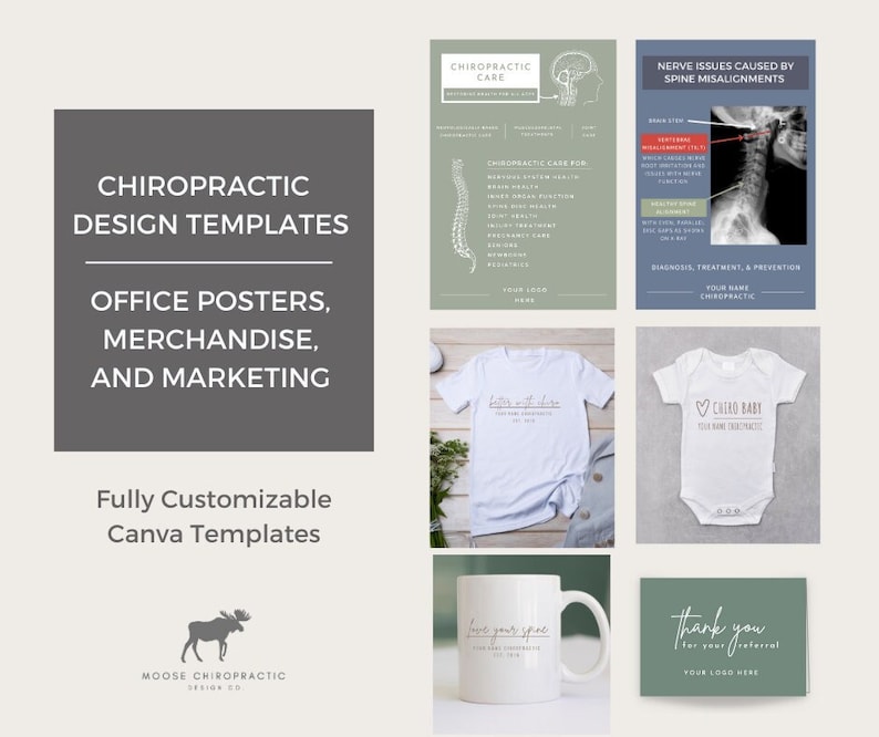 Chiropractic Templates for Office Posters, Merchandise, and More - Etsy