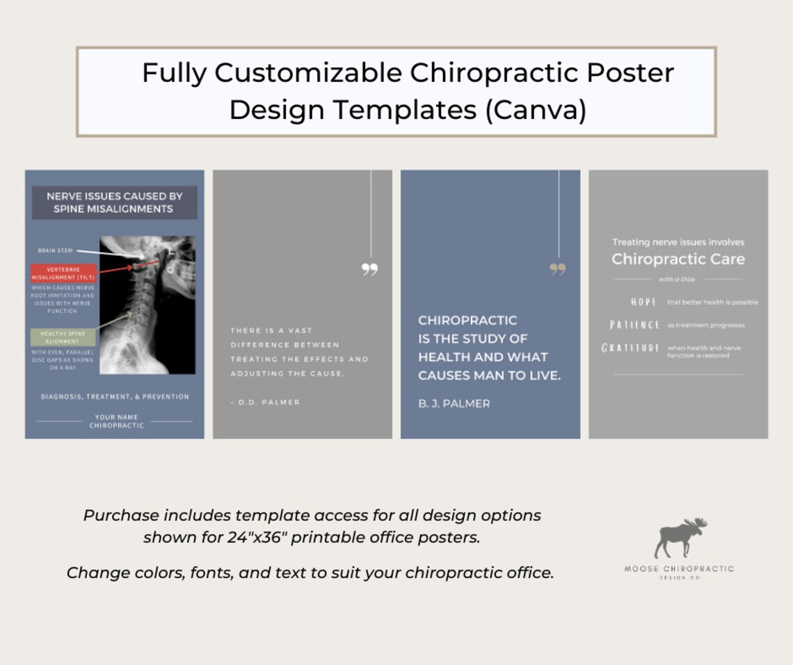 Chiropractic Templates for Office Posters, Merchandise, and More - Etsy