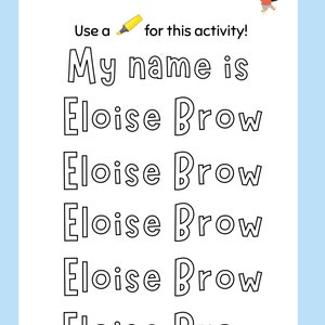 Custom Name Tracing Practice Sheets Using 4 Different Fonts - Etsy