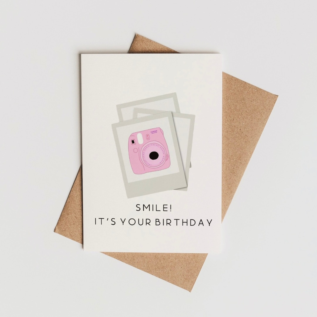 Instax Card It's Your Birthday Cards for Him Cards - Etsy