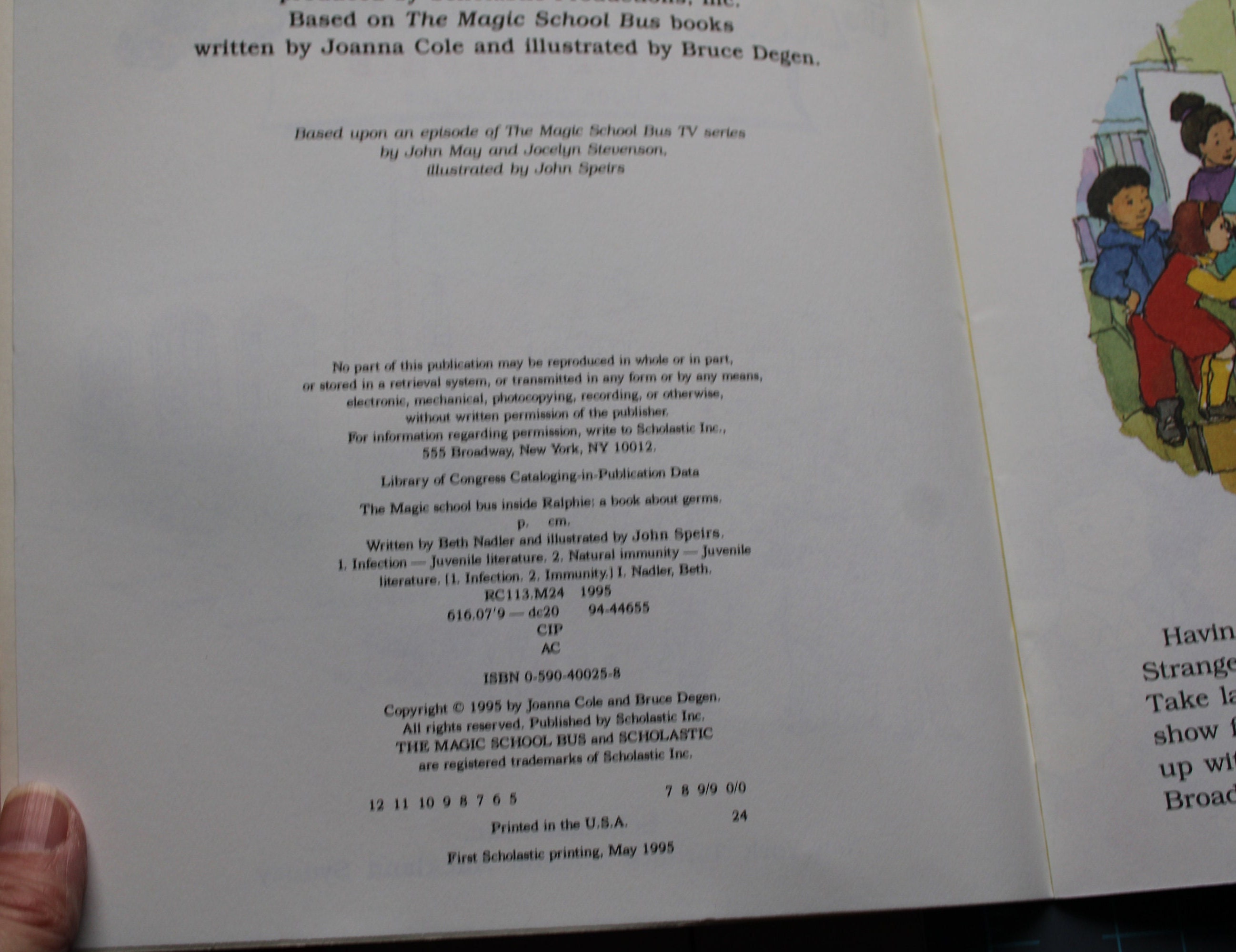 The Magic School Bus Inside Ralphie A Book About Germs 1995 Paperback ...