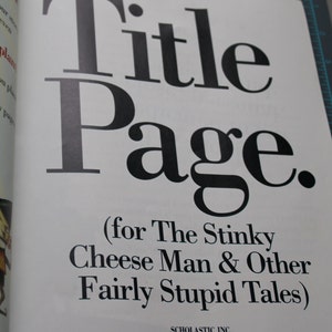 The Stinky Cheese Man and Other Fairly Stupid Stories by Jon Scieszka ...