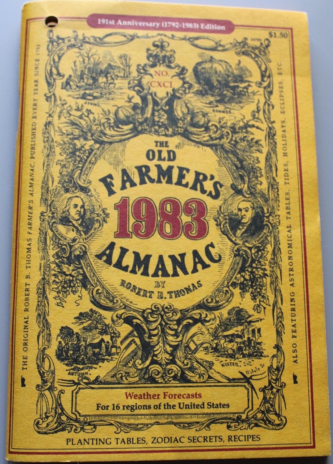 The Old Farmer's Almanac- 1983- by Robert B. Thomas- 191st Anniversary ...