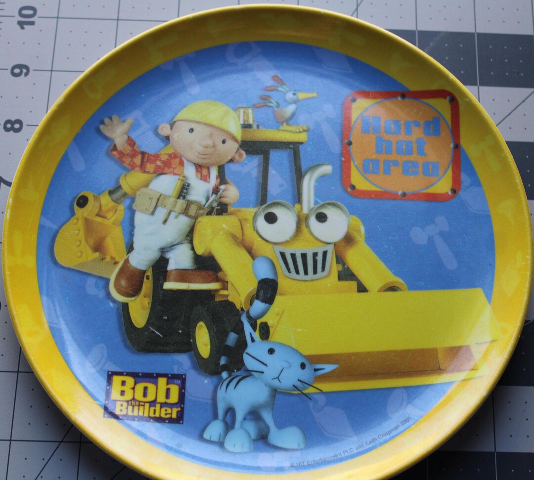 Bob the Builder Melamine Plate 8 Inch Toddlers - Etsy