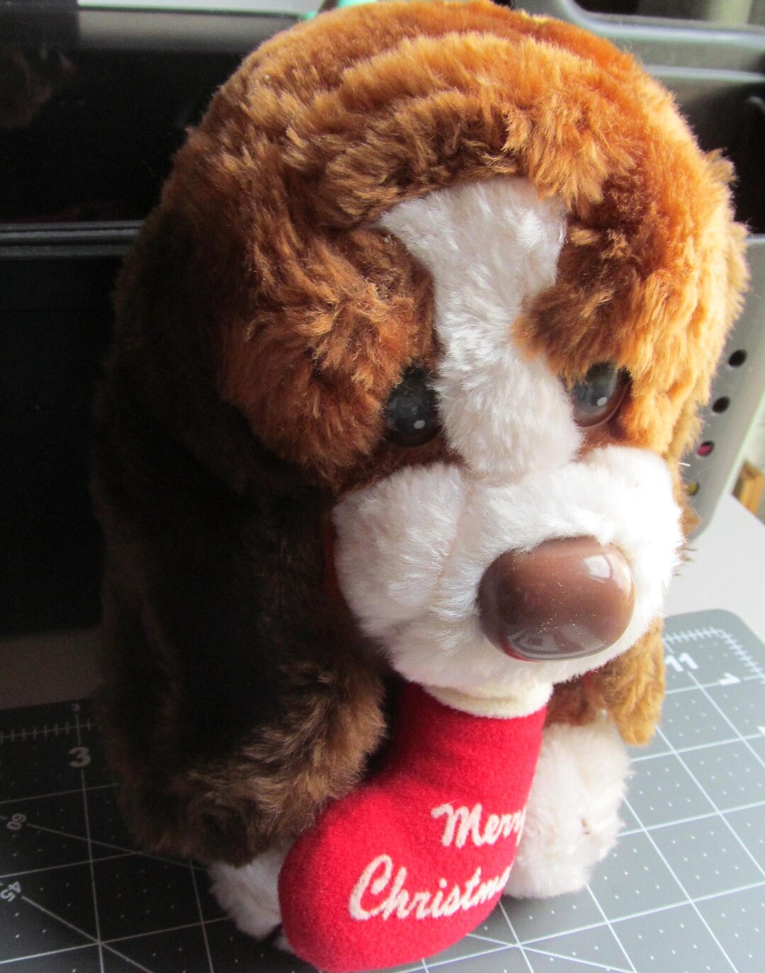 Vintage Russ Christmas Baxter Dog Plush Basset Hound Brown 1980's 9 ...