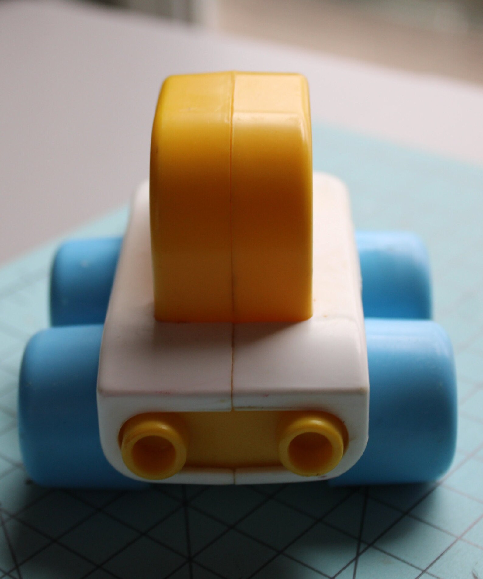 Vintage 1984 Playskool Wee Wheels Yellow Car Truck Handle Rattle Toy - Etsy