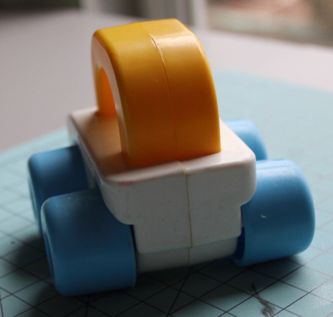 Vintage 1984 Playskool Wee Wheels Yellow Car Truck Handle Rattle Toy - Etsy
