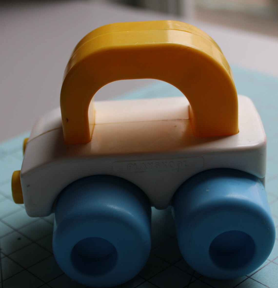 Vintage 1984 Playskool Wee Wheels Yellow Car Truck Handle Rattle Toy - Etsy