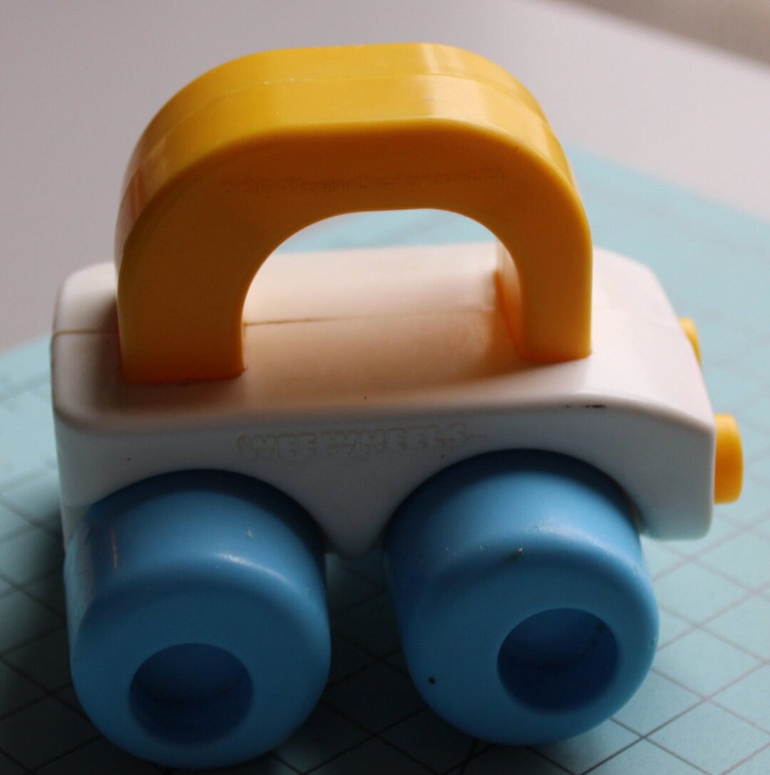 Vintage 1984 Playskool Wee Wheels Yellow Car Truck Handle Rattle Toy - Etsy