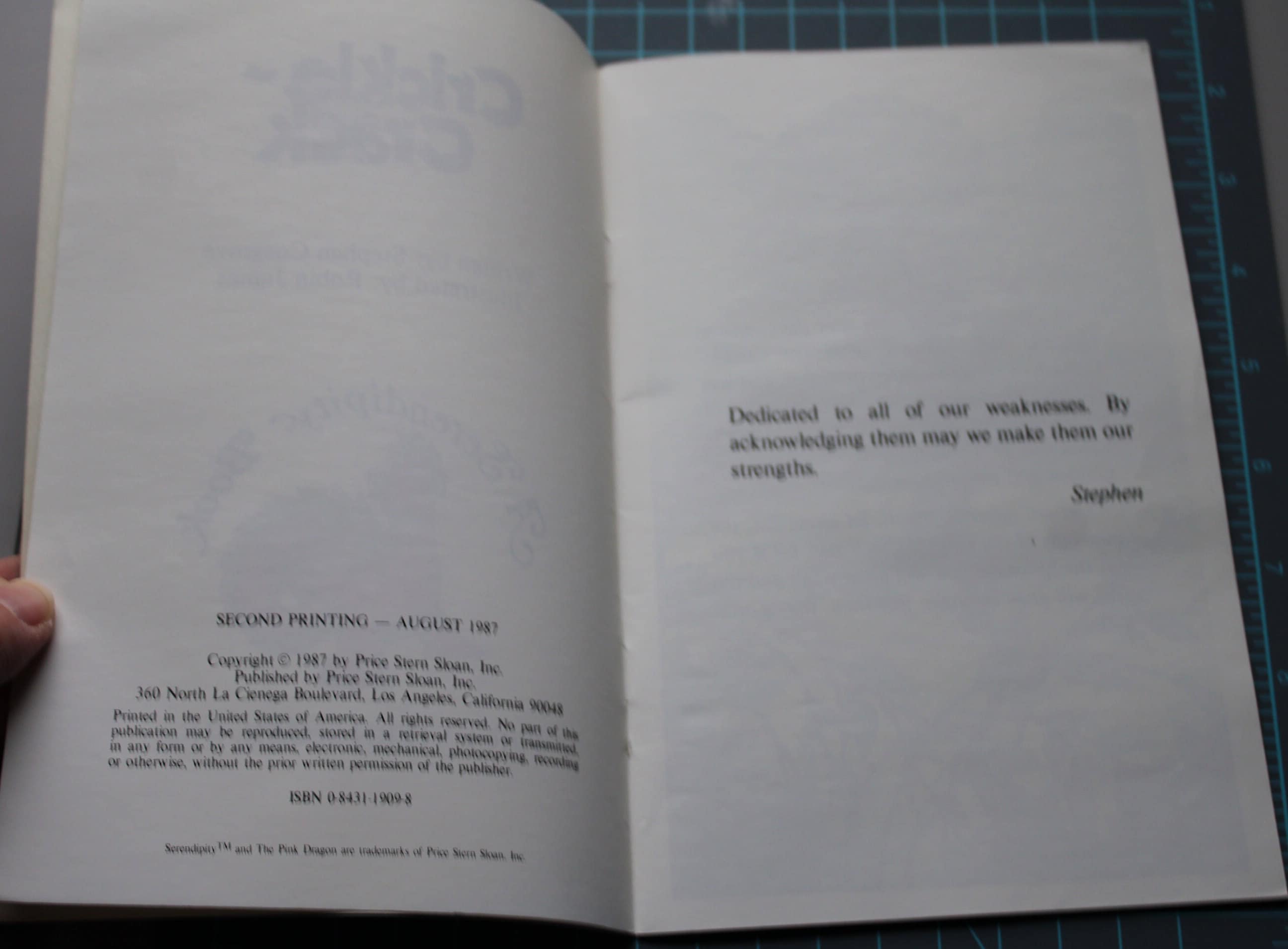 Crickle Crack Serendipity Book by Stephen Cosgrove and Robin James 1987 ...