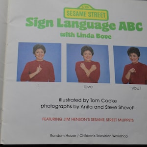 Sesame Street Sign Language ABC With Linda Bove Softcover 1985 - Etsy
