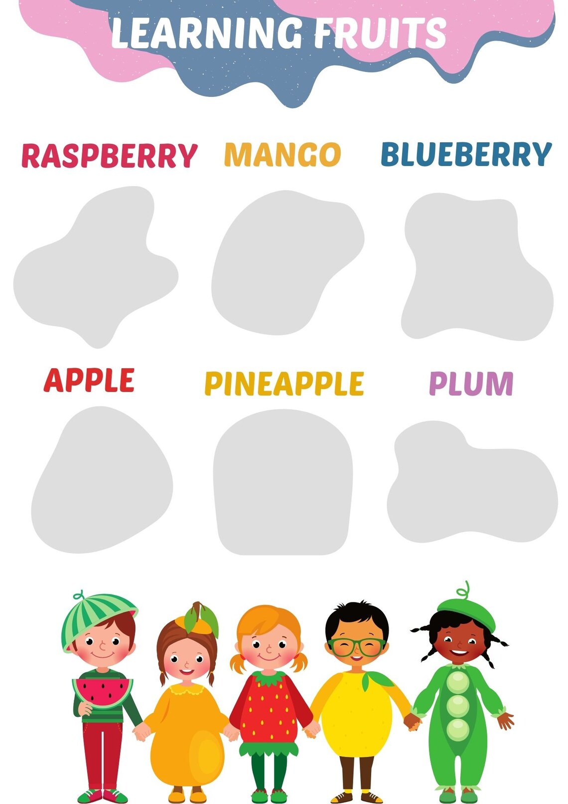 Coloring Book, Activity Pages, Fruit Coloring Book for Kids, Printable ...