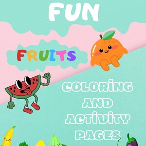 Coloring Book, Activity Pages, Fruit Coloring Book for Kids, Printable ...