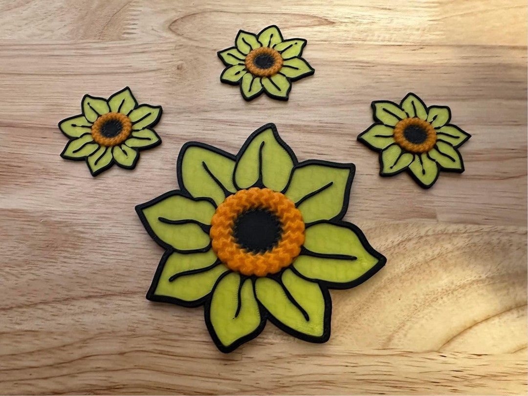 3D Printed Sunflower Refrigerator Magnets - Etsy