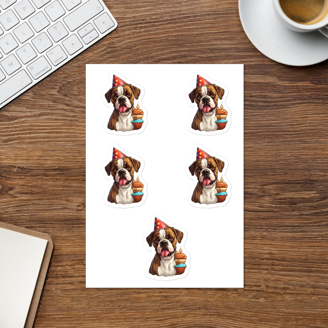 Boxer Dog Bubble Free Sticker Sheet - Etsy