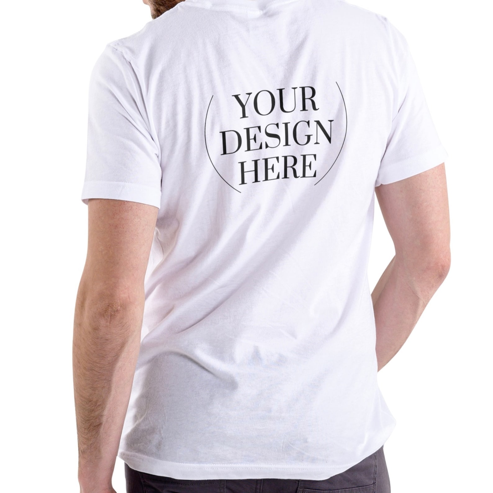 Front & Back Sided Custom Logo Text Design Shirt, Customizable Shirt ...