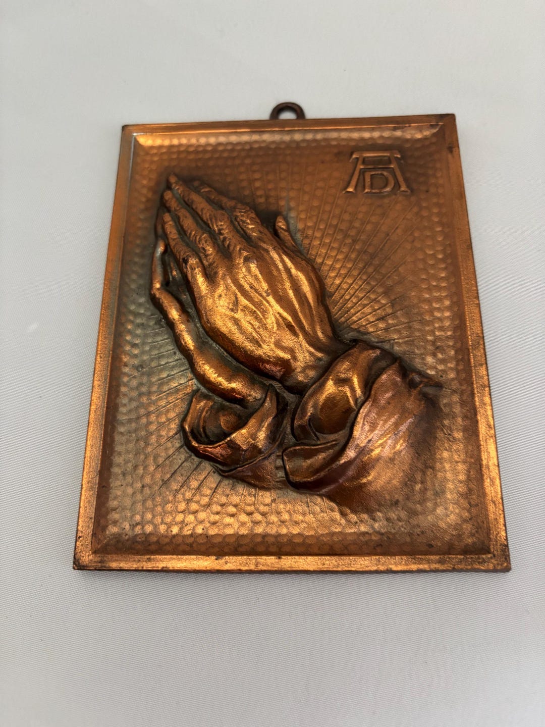 Metal Praying Hands Plaque - Etsy