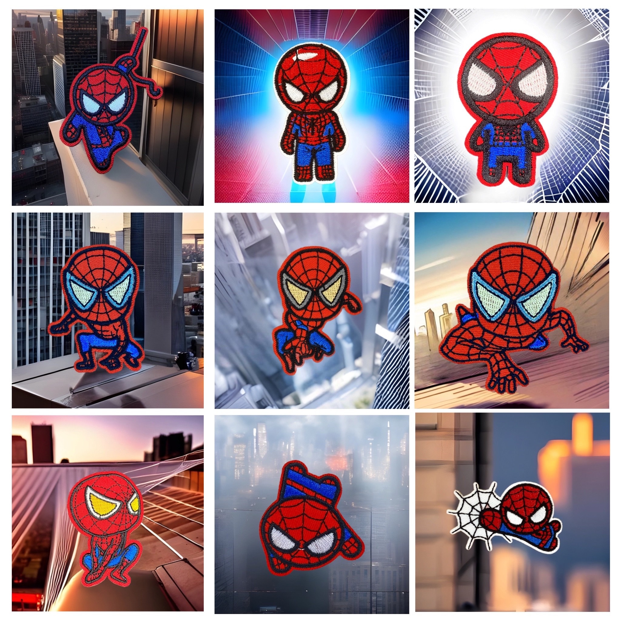 Chibi Spider-man Iron on Patches! *FREE SHIPPING* (item Sizes in ...