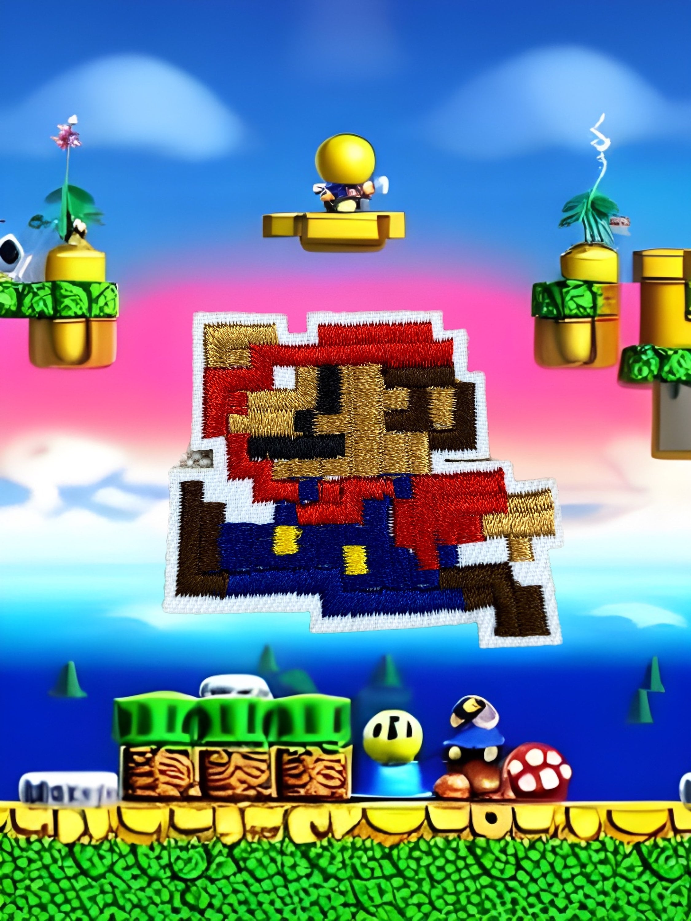 Super Mario 8 Bit Heroes Embroidered Iron on Patches! *FREE SHIPPING ...