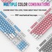 Sky Blue, Purple/pink Pastel Minimalistic Keycap Keyboard Set, Cherry ...