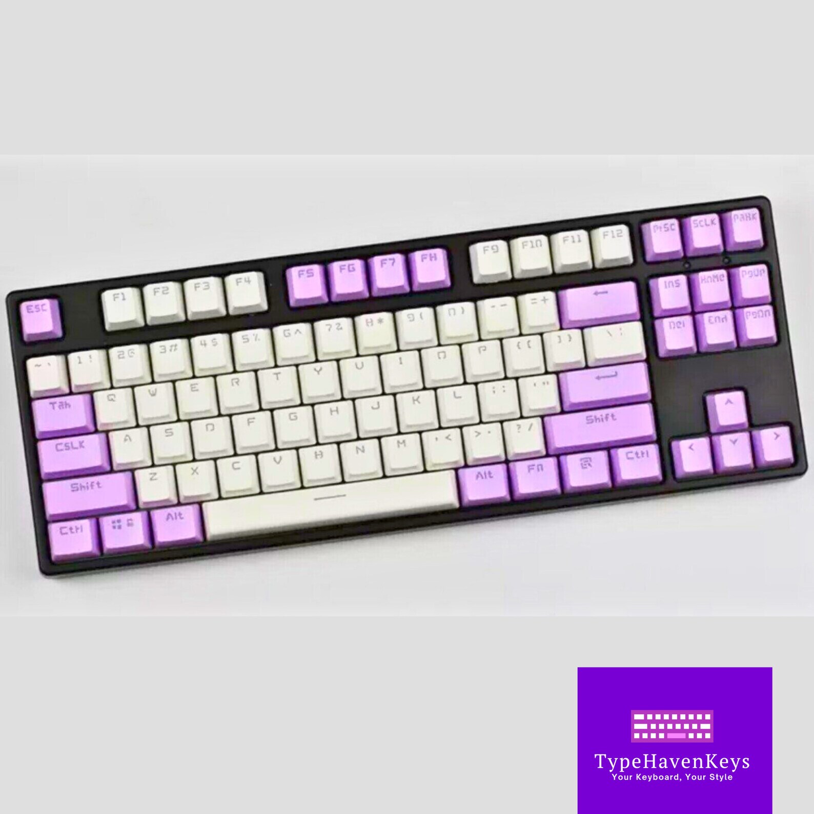 Sky Blue, Purple/pink Pastel Minimalistic Keycap Keyboard Set, Cherry ...