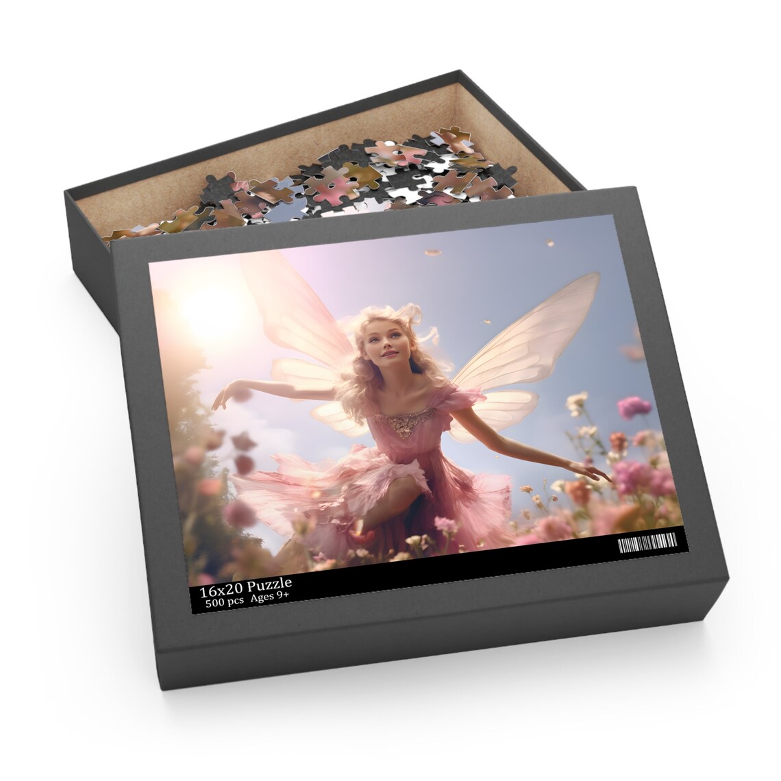 Pink Fairy Ai Art Puzzle (120, 252, 500-piece) Butterfly Dreamy Vibe ...