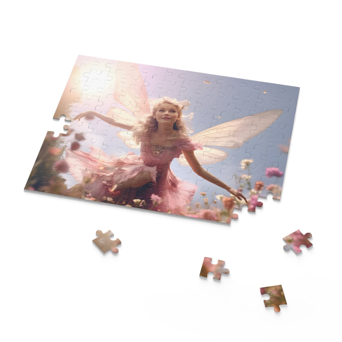 Pink Fairy Ai Art Puzzle (120, 252, 500-piece) Butterfly Dreamy Vibe ...