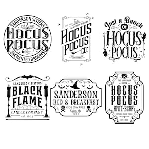 Hocus Pocus SVG Bundle, Witches Svg, Hocus Pocu Clipart, Sanderson ...