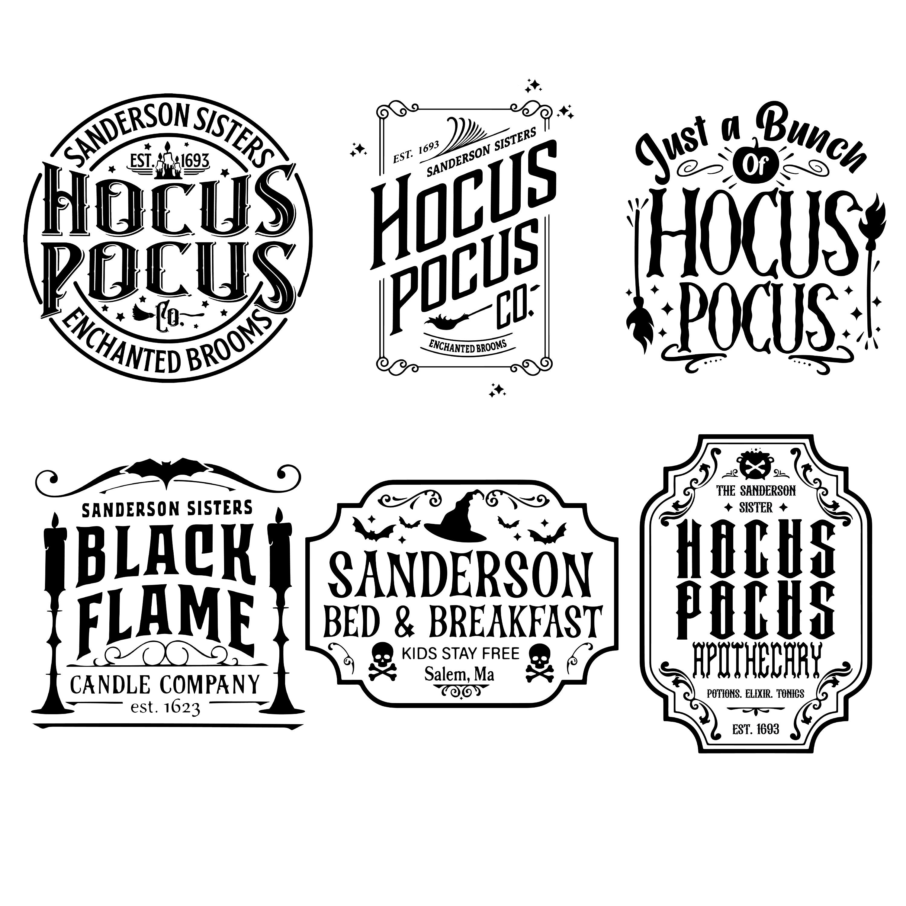Hocus Pocus SVG Bundle, Witches Svg, Hocus Pocu Clipart, Sanderson ...