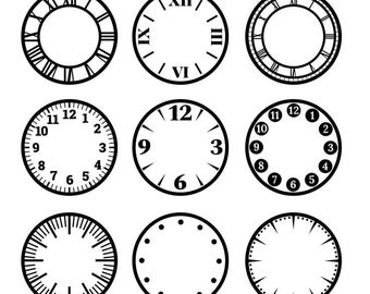 Clock Face SVG Bundle, Clock Svg, Clock Face Clipart Bundle Cut Files ...