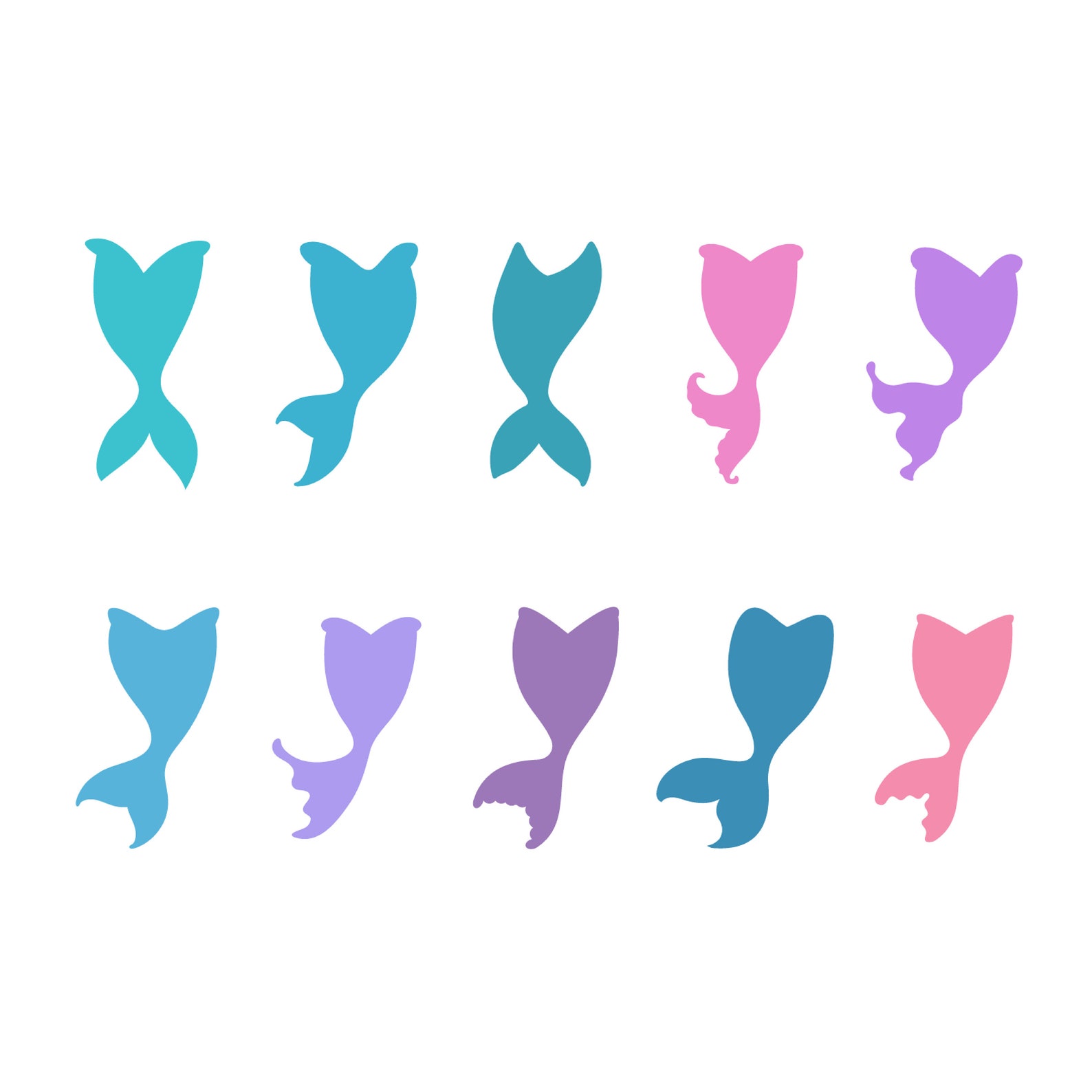 Mermaid Tail SVG Mermaid Svg Bundle Mermaid Tail Monogram - Etsy