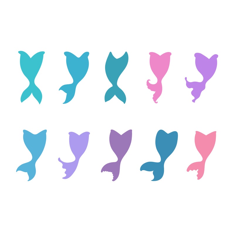 Mermaid Tail SVG Mermaid Svg Bundle Mermaid Tail Monogram - Etsy