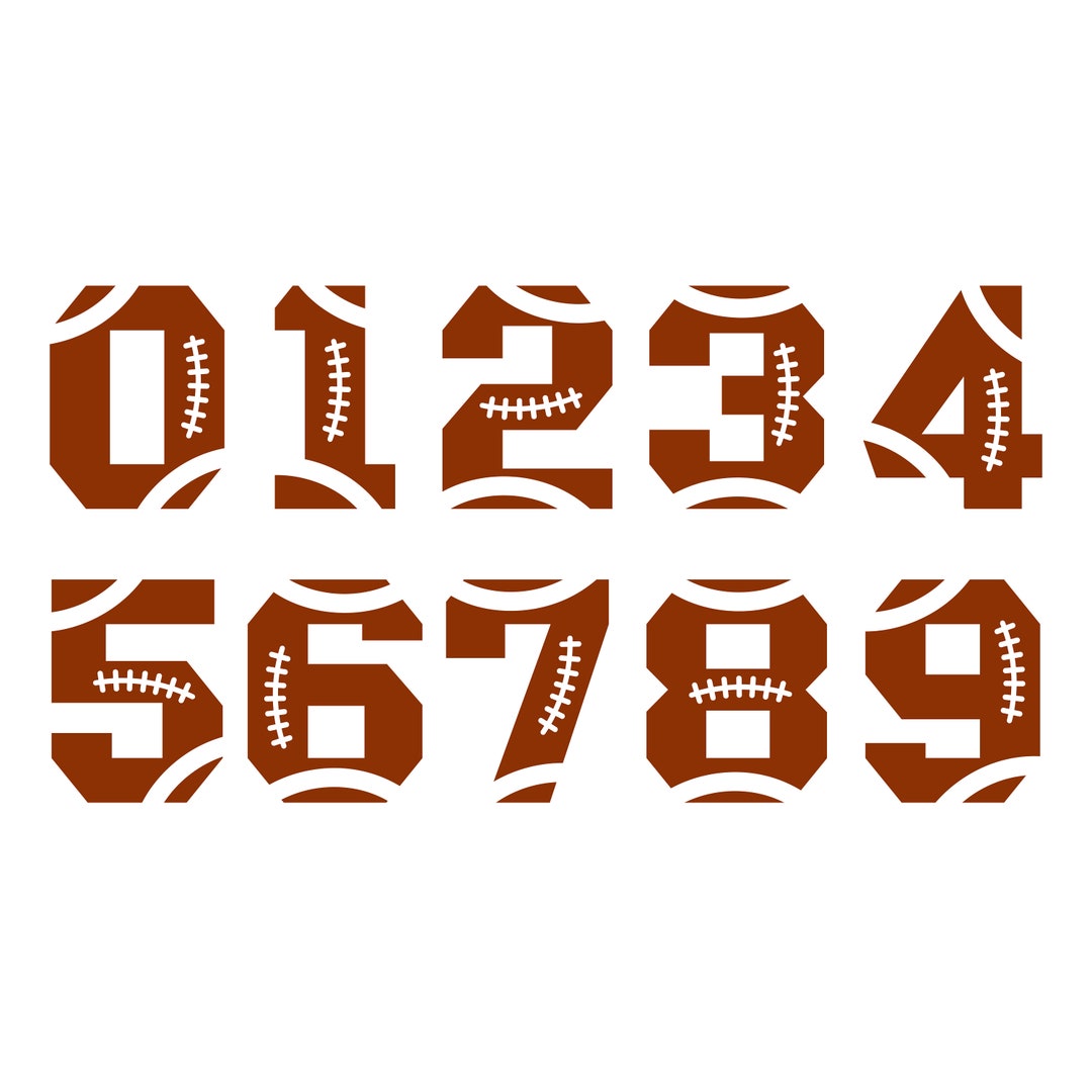 Football Number SVG PNG, Football Svg Alphabet, Football Font SVG ...