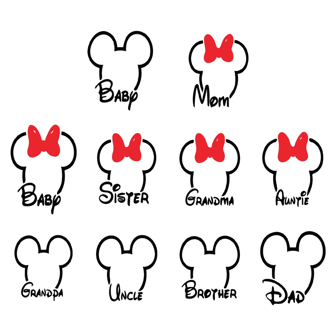 Family Mouse Bundle Cut Files, Png High Resolution Mouse Family Shirt ...