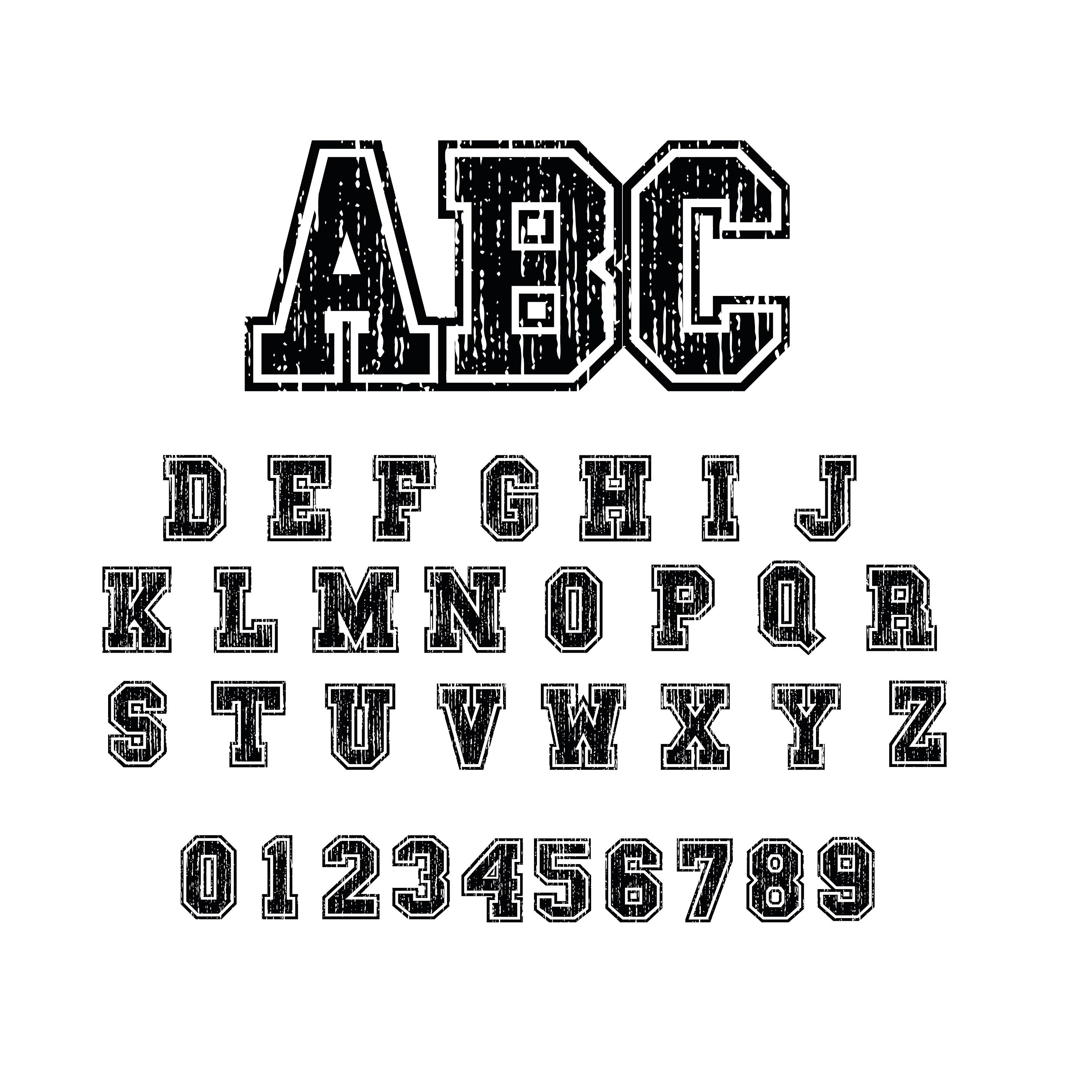 Varsity Distressed Font SVG Varsity Font SVG Varsity - Etsy