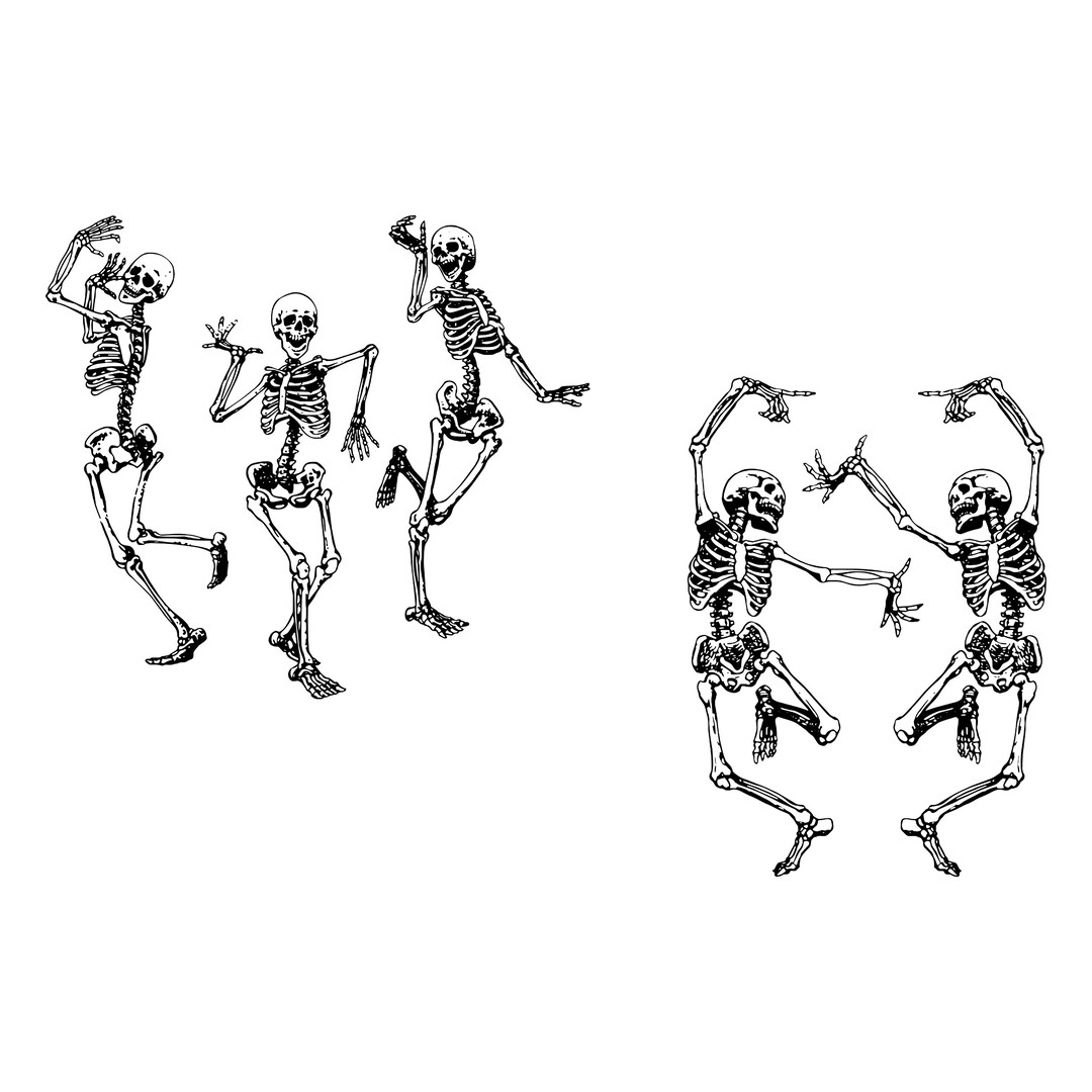 Dancing Skeletons Svg, Skeleton Funny Dance SVG, Skeleton SVG ...