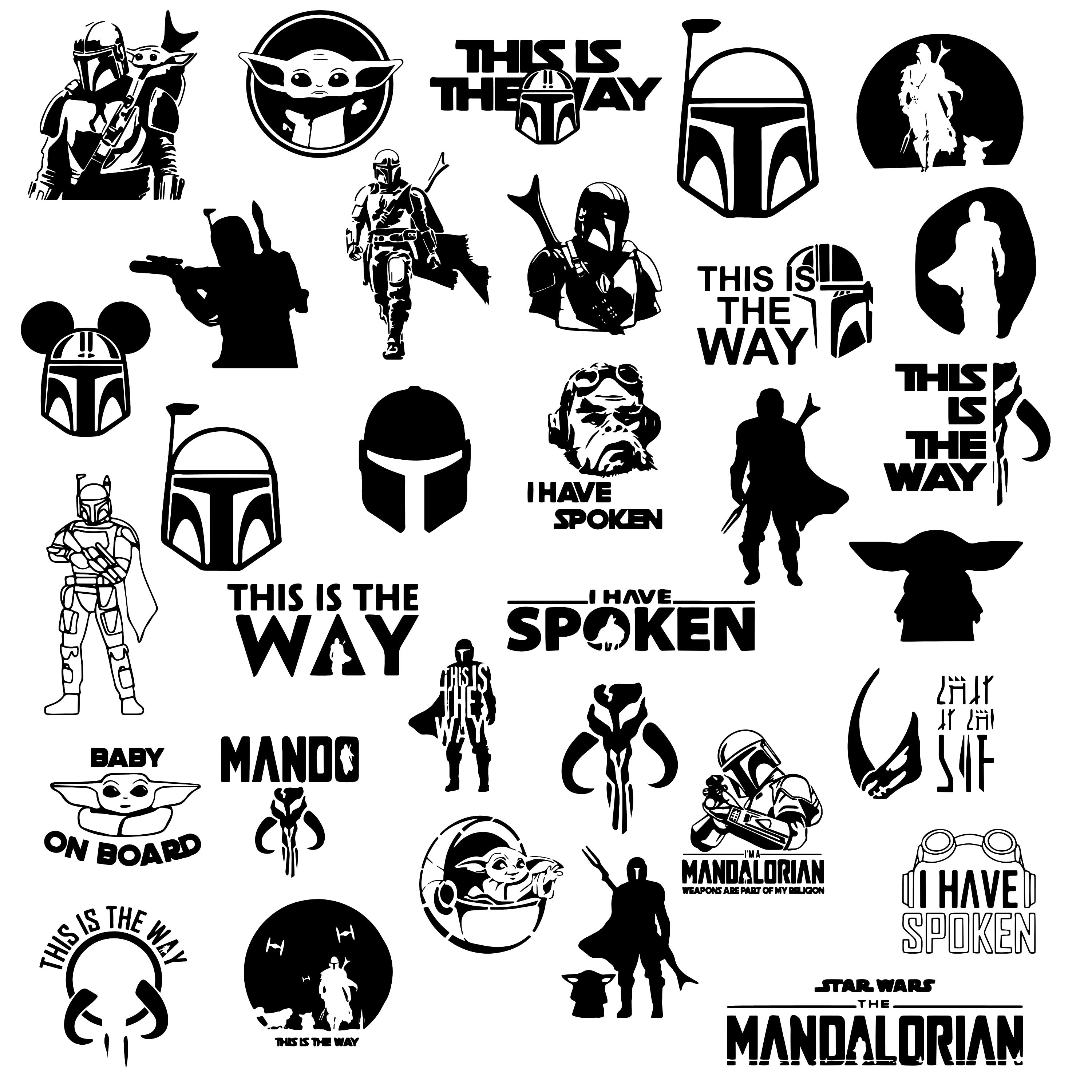 Star Wars Svg Bundle the Mandalorian SVG Star Wars Squad - Etsy Australia