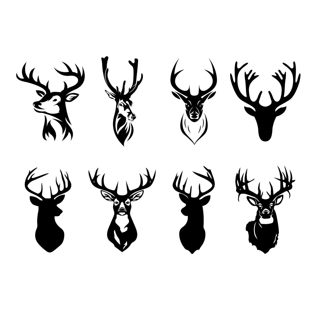 Deer Head SVG, Deer SVG, Deer Clipart, Deer Head Clipart, Deers Svg ...