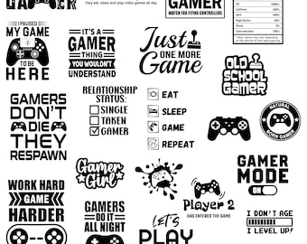 Gamer Svg, Gamer Svg Bundle, Gaming Svg Bundle, Funny Gamer Sayings Svg ...